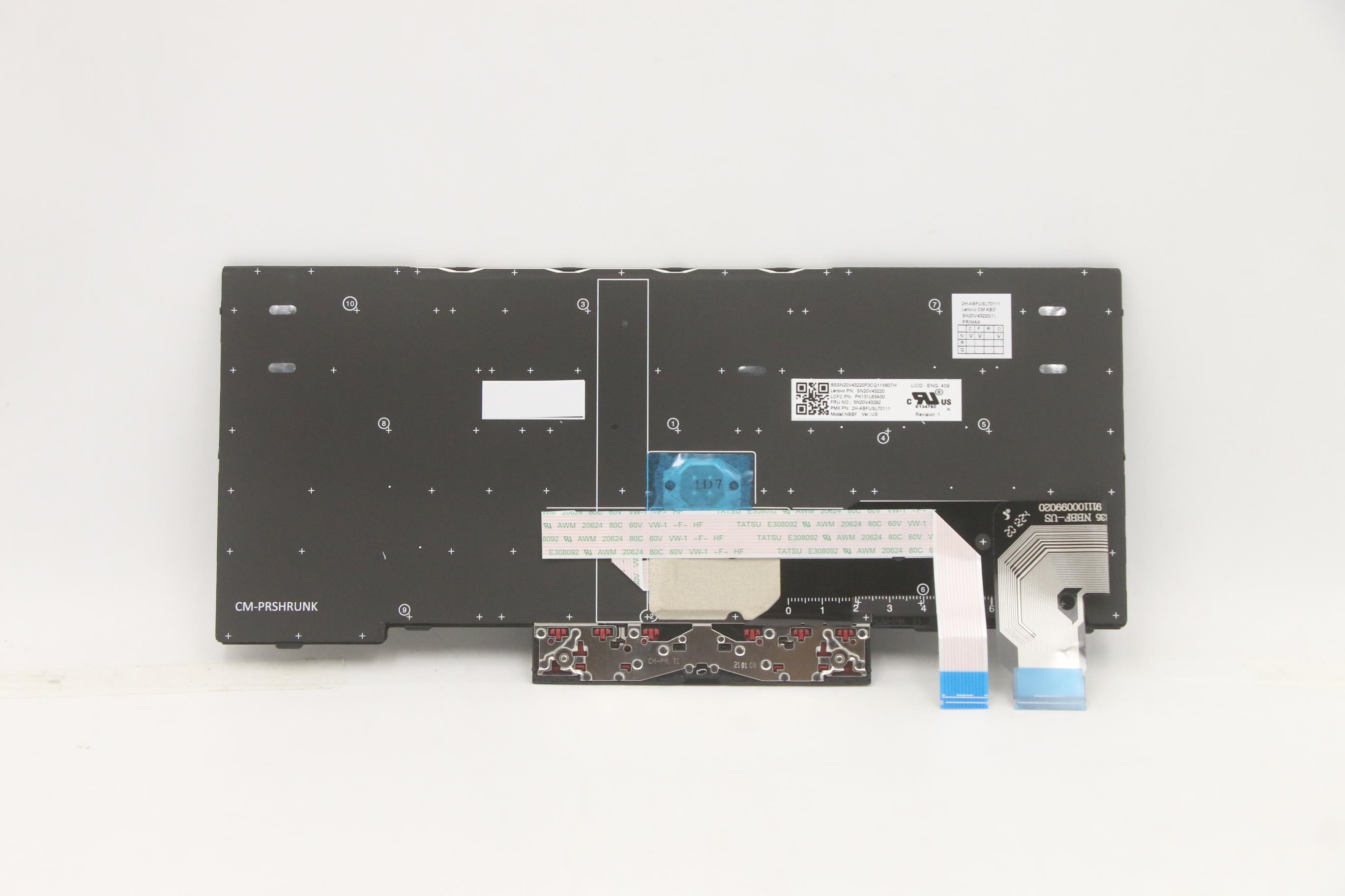 Genuine Lenovo Keyboard 5N20V43292 English, Black, Non_Backl